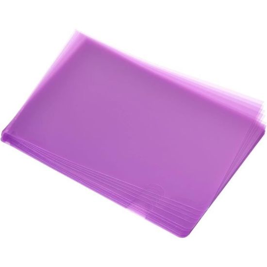 L Type Chemises 24 Paquet A4 Plastique Transparent Document Chemise ...