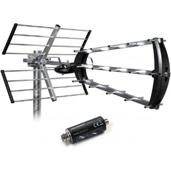 Antenne d'extérieur trinappe 26 DB + Filtre 694 MHz A154 - Cdiscount TV ...
