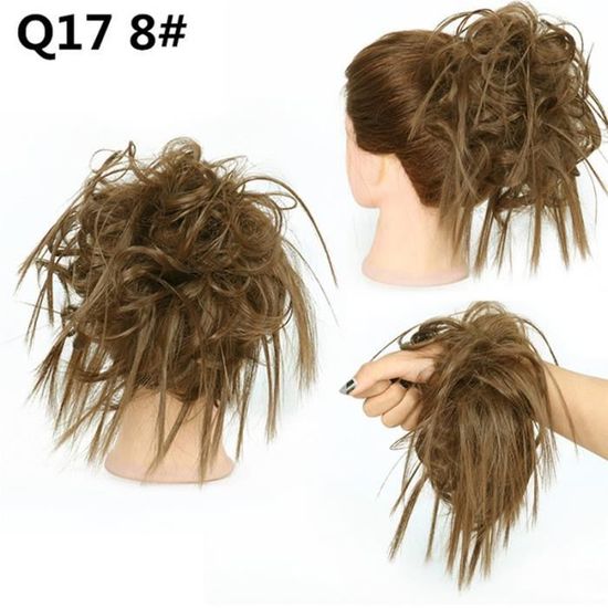 Q17 8--Chouchou Synthétique À Bande Élastique, Postiche Lisse, Faux ...
