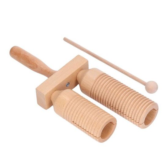 KIMISS Guiro en bois de percussion Guiro en bois à percussion fileté ...