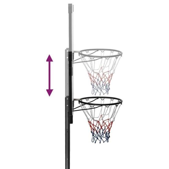 Support de basket-ball - QQMORA - YY0150 - Hauteur réglable 280-350 cm ...
