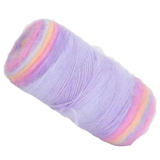 Shipenophy Fil de crochet Fil à crochet dégradé violet, teinture douce ...