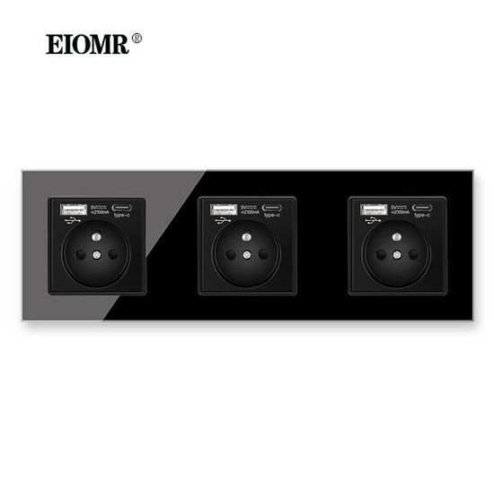 Prise,258mm Type c Socket--prise USB 110 ~ 220V, Standard français ...