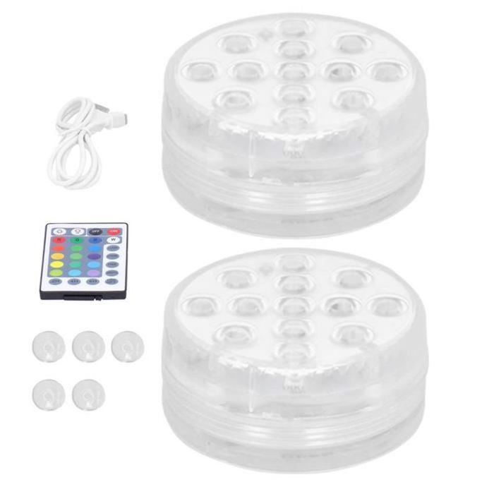 Garosa Lumière LED pour aquarium 2pcs Lumière de Piscine LED Lampe ...