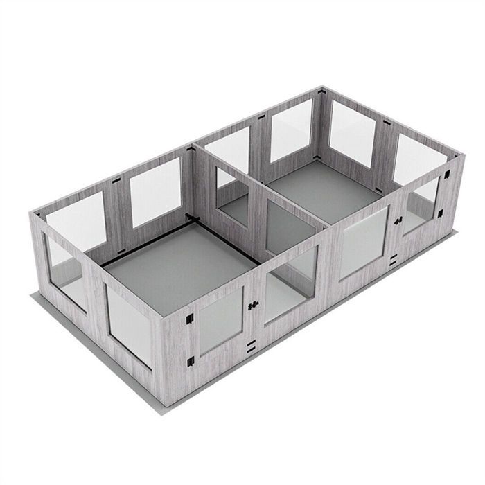 Enclos pour Chiens avec Diviseur, 239.2x120x60cm Parc pour Chiot ...