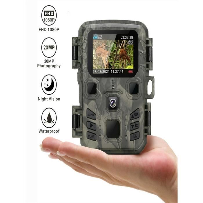 Caméra de piste - Mini caméra de chasse à infrarouge 4K HD 20mp 1080P ...