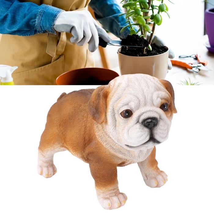 VQU statue de chiot en plein air Statue de chiot bouledogue anglais ...