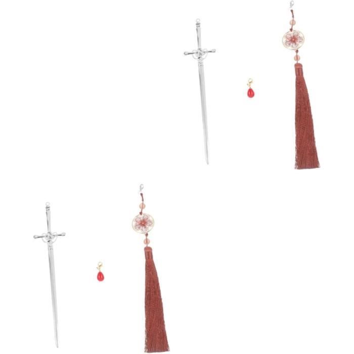 2 Ensembles Épée Pour Et Un Gland Pendentifs Goutte Poignée Baguettes ...