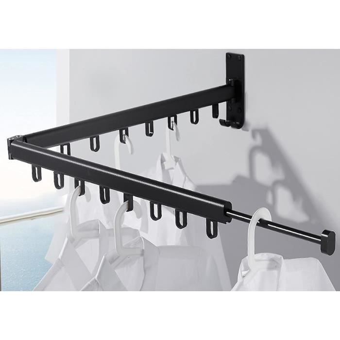 Séchoir Mural Telegant Étendoir Mural Extensible Porte Serviette Mural ...