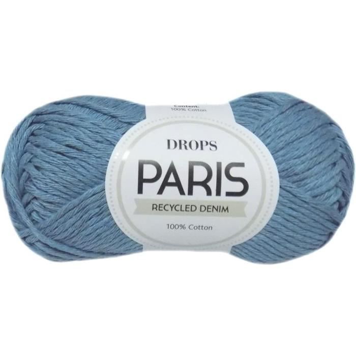 Fil À Tricoter Et À Crochet 100 % Coton, 4 Ou Moyen, Poids Aran, Drops Paris, 51 G, 81 M Par ...