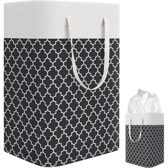 Panier À Linge Pliable,Paniers À Linge Avec Poignées En Bois ...