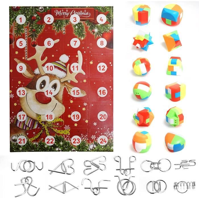 Calen ier de l'Avent de Noël 2022, Calen ier de Compte à Rebours, 24Pcs ...