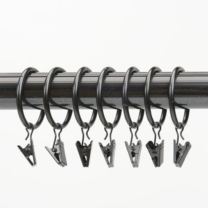 Lot de 10 crochets en métal pour tringle à rideau en filet, crochets ...