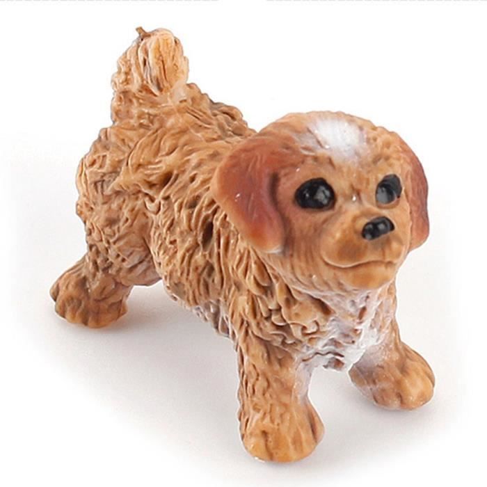 Statue deco,Figurine Miniature de chien carlin,jouets éducatifs pour ...