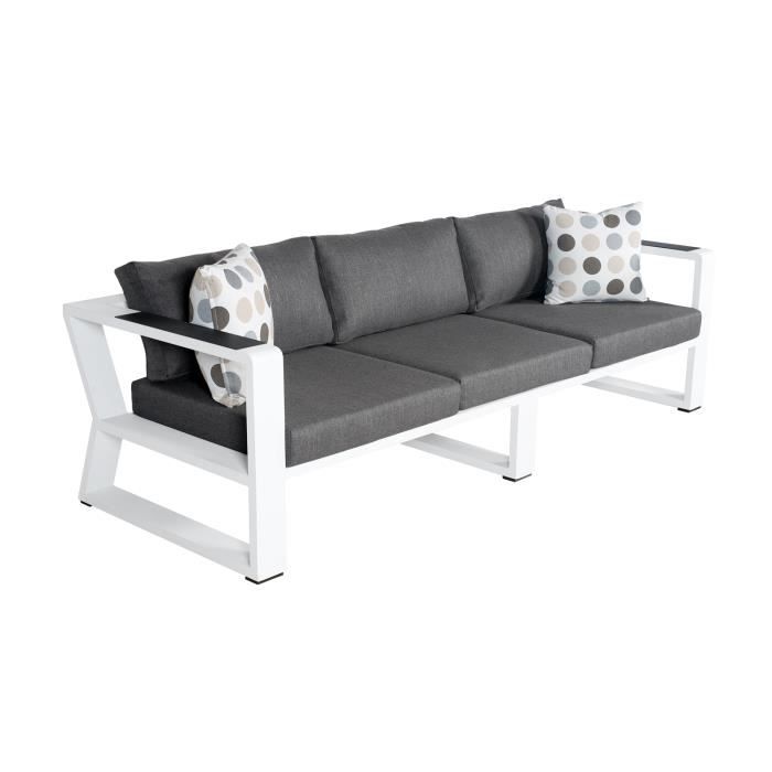 GREADEN- Canapé 3 places du salon de jardin Bali - 227L x 84l x 61H ...