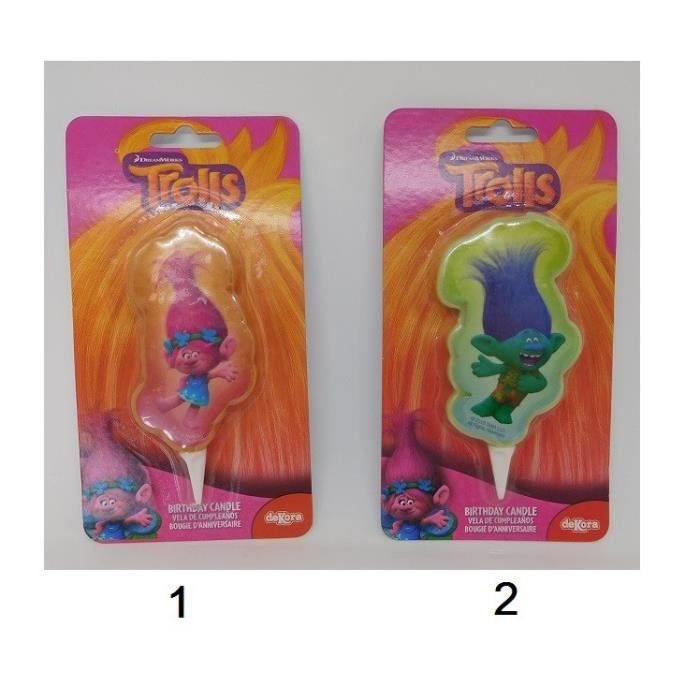 Bougie Trolls Troll - Déco Gâteau Anniversaire Enfant - Modèle 1 - 980 ...