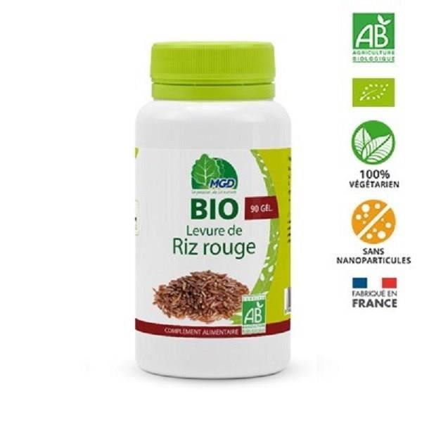Levure de riz rouge Bio 90 gélules - Cdiscount Santé - Mieux vivre