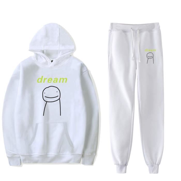 Sweat à Capuche Dream Smile Minecraft Homme Sweatshirt et Pantalons ...