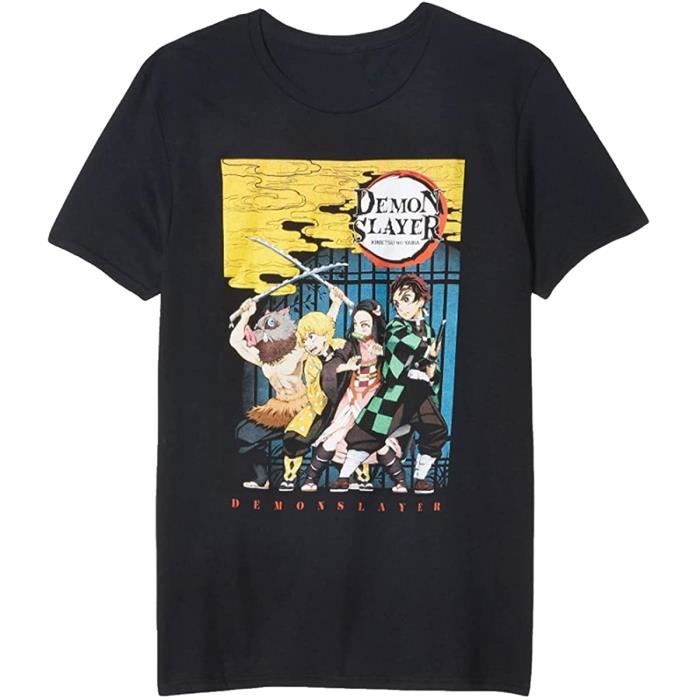 Demon Slayer T-shirt à manches courtes Tanjiro Nezuko Zenitsu Inosuke ...