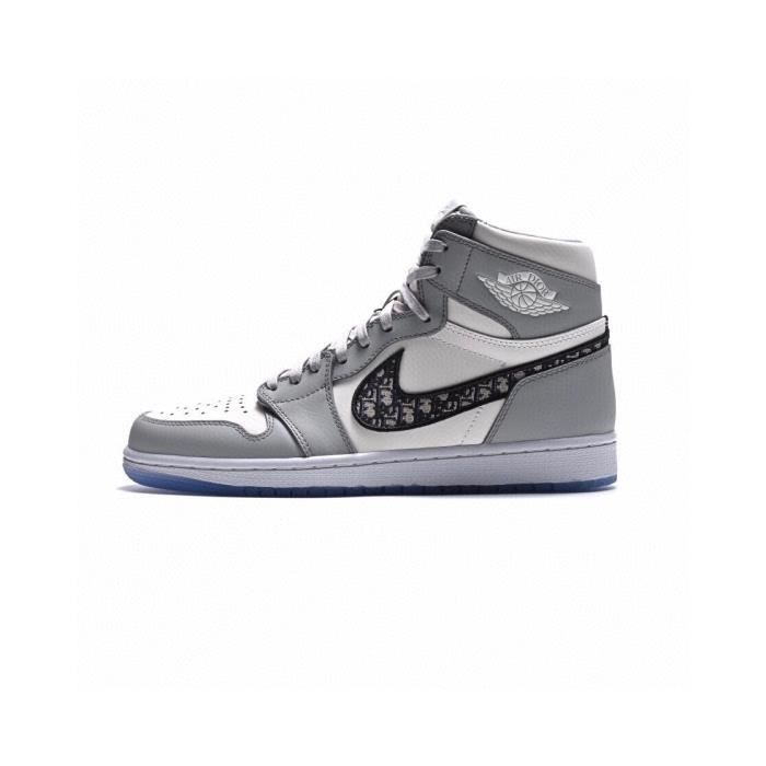 Dior X Air Jordan 1 high og White Ash Blanc - Cdiscount Chaussures