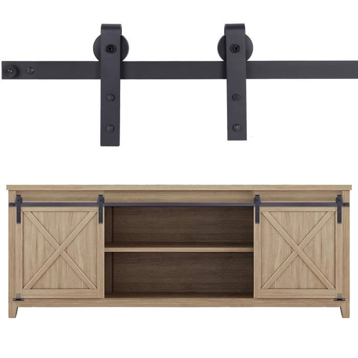 1.8m Rail de suspension pour armoire rail coulissant à double porte ...