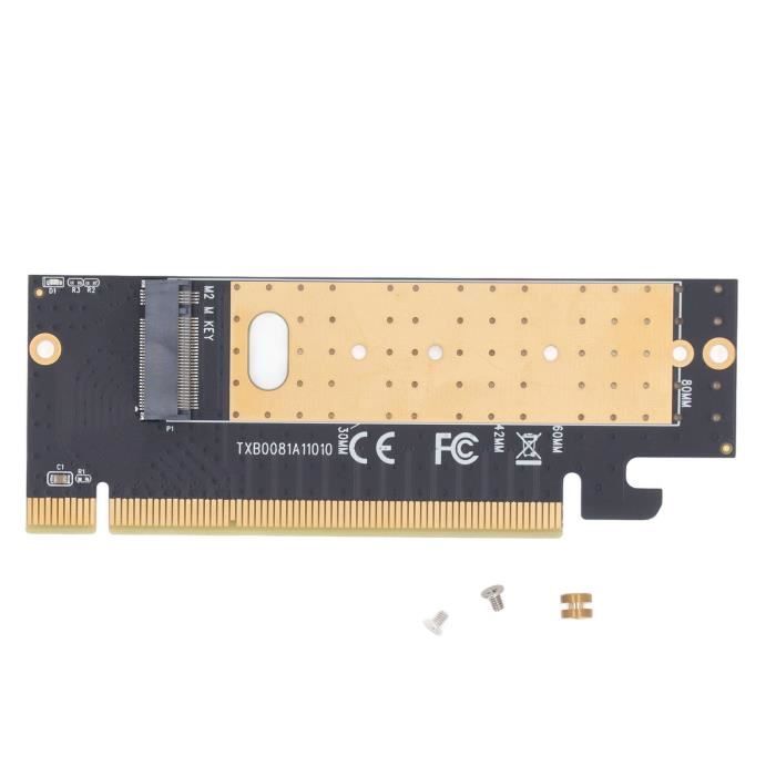 Adaptateur Carte SSD NVMe M.2 M Key vers PCIe 3.0 X16 pour SSD M.2 NVMe 2230 2242 2260 2280 ...