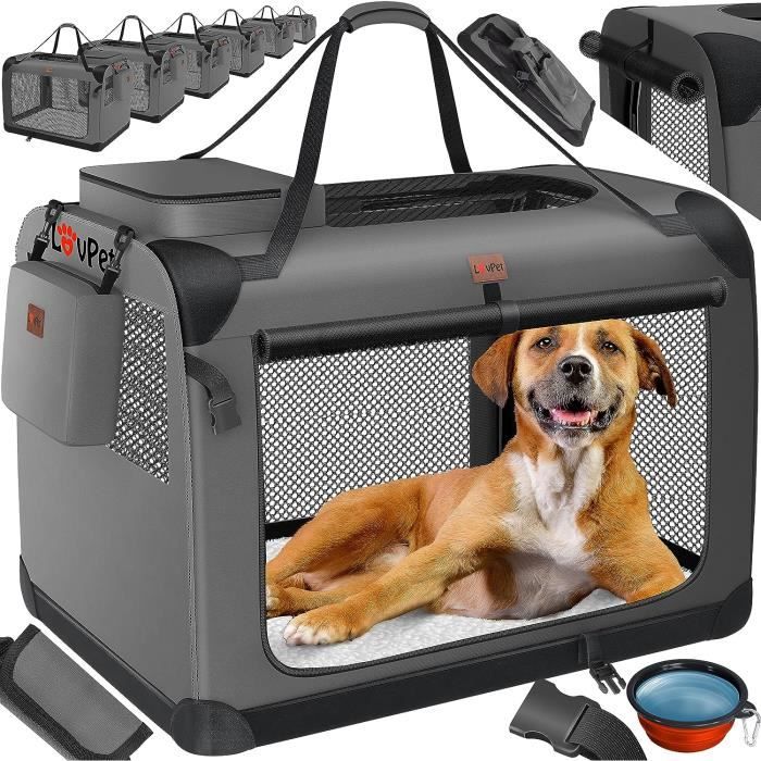 ® Caisse pour Chien Caisse de Transport pour Chien Pliable avec écuelle ...