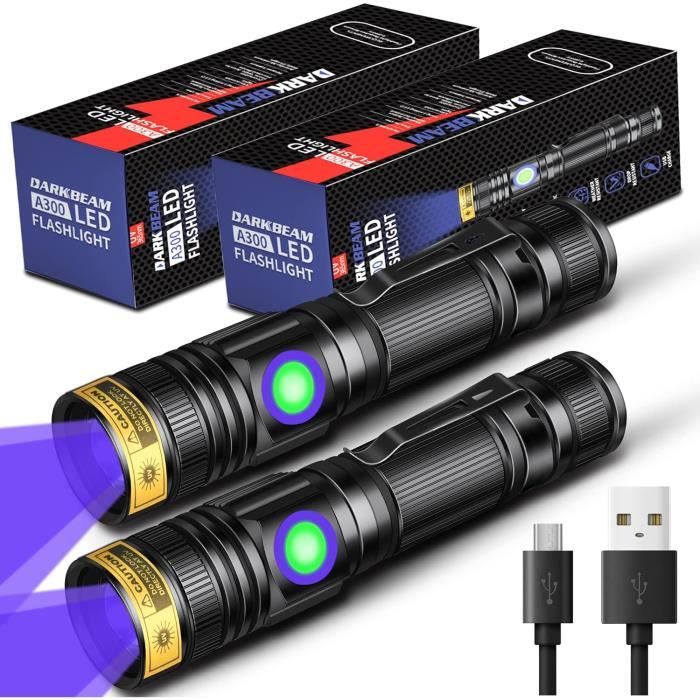 DARKBEAM Lampe Torche UV Lamp Lère Noire 365nm rechargeable Wood's ...