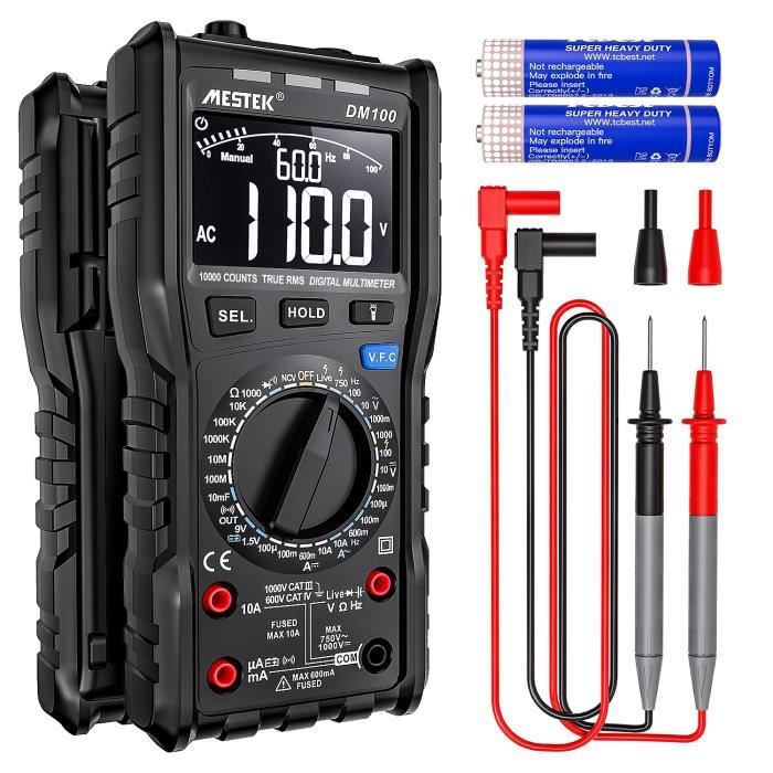Multimètre Numérique Testeur Electrique Professionnel Multimètre TRMS ...