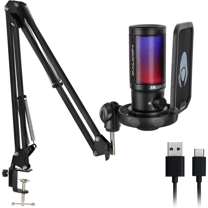 Falcon-Stand Microphone À Condensateur Usb Professionnel Avec Filtre ...