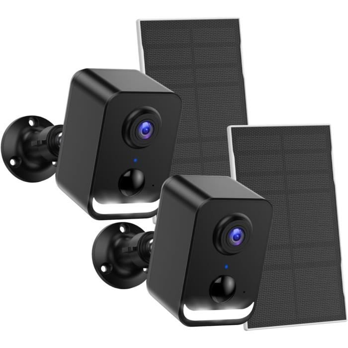Caméra Surveillance 1080P Wifi Exterieure Sans Fil, Camera Solaire Avec ...