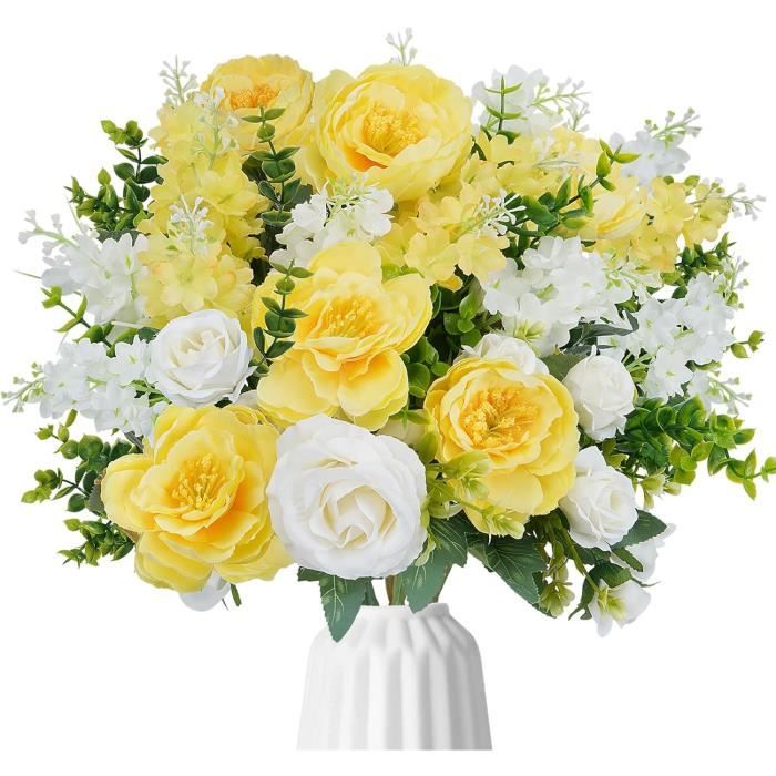 Fleurs Artificielles Faux Fleurs De Mariage Combiné Pour Diy Bouquets ...