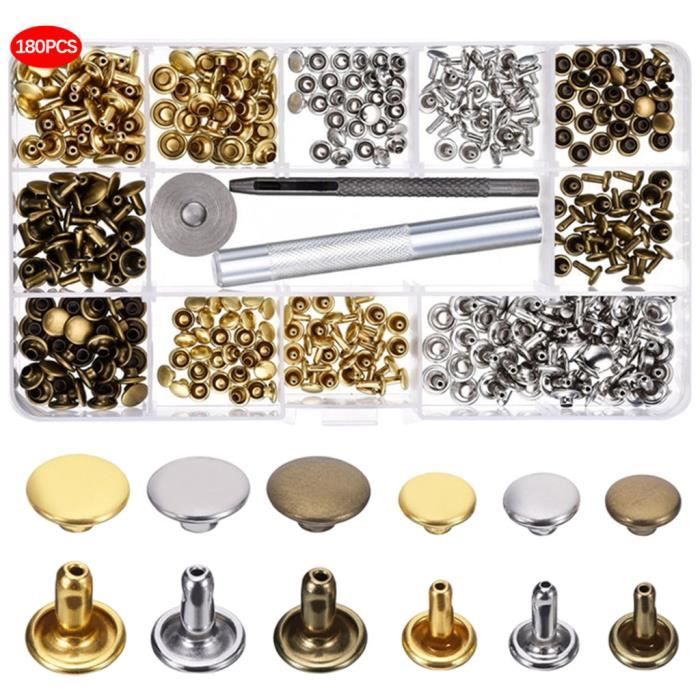Rivets en cuir pour tissu, avec kit d'outils de réglage pour ...