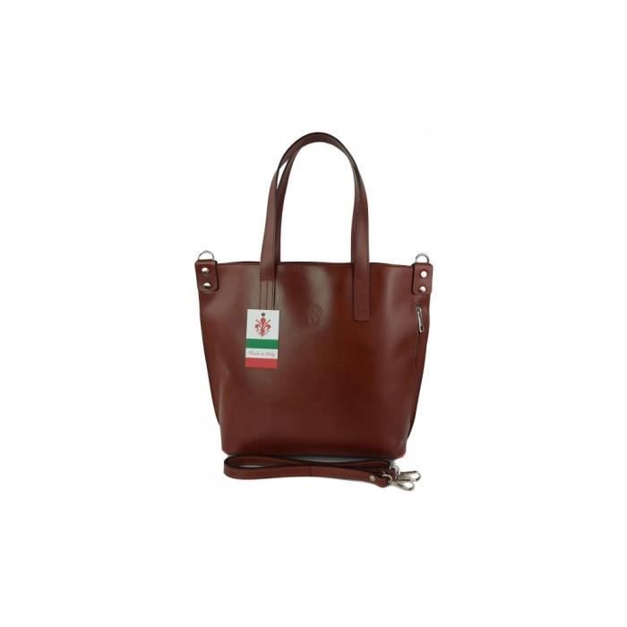 Sac VERA PELLE SB586M Marron - Femme/Adulte - Cdiscount Jardin