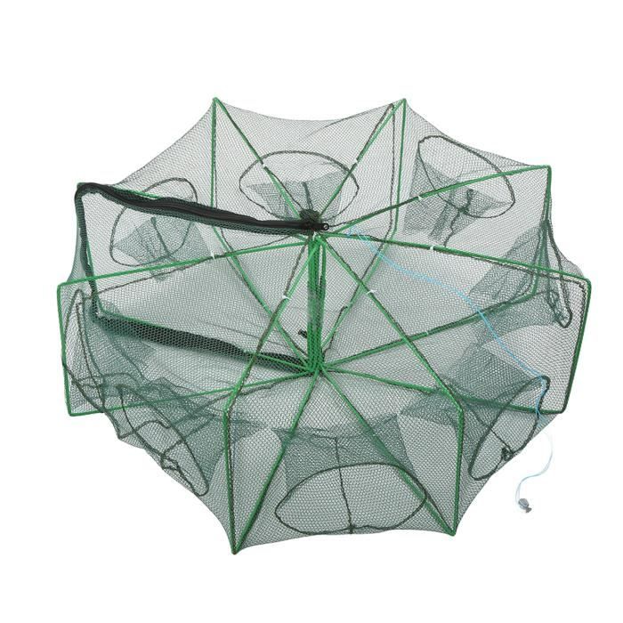 VGEBY piège à filet de pêche Filet de pêche pliable Portable 8 trous ...