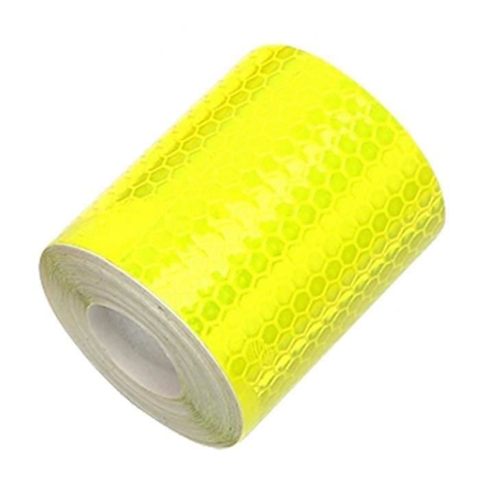 JAUNE Ruban Réfléchissant Adhésif Signalisation Longueur 3m Largeur 5cm ...