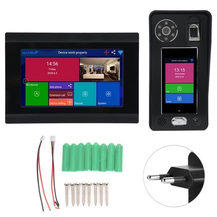 Zerone Interphone vidéo 7in 1080P WiFi vidéo porte téléphone sans fil ...