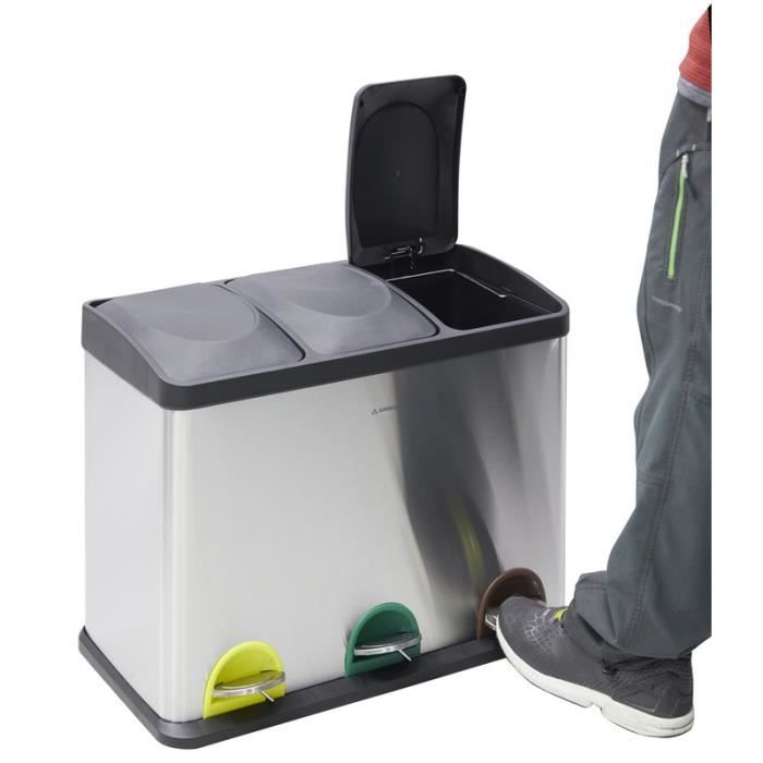 Arregui Step Bin CR705-45L Poubelle de recyclage avec pédale d ...
