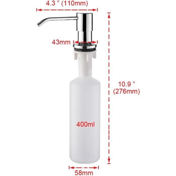 M34027, Distributeur De Savon Pour Évier De Cuisine 400Ml, Diffuseur ...