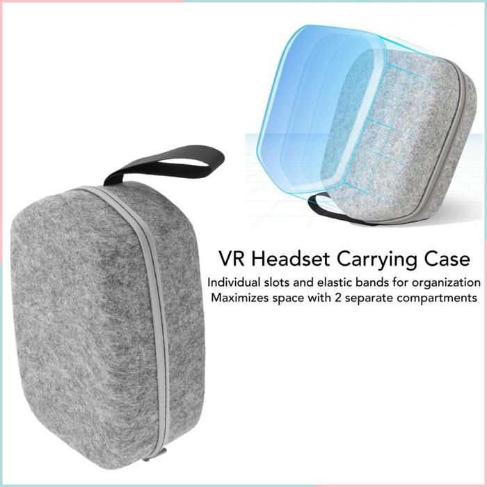 Étui de transport rigide pour 2 casques VR et contrôleurs tactiles ...