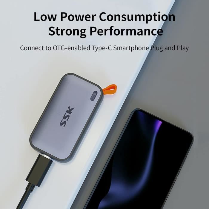 Ssd Externe 2To Nvme Ssd Portable, Jusqu'À 1050 Mo-S Vitesse De ...