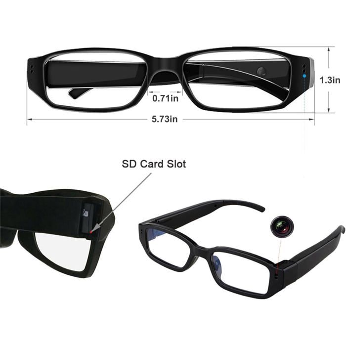 Spy Camera Glasses with Video Digital Camcorder Support Up to 32GB TF ...