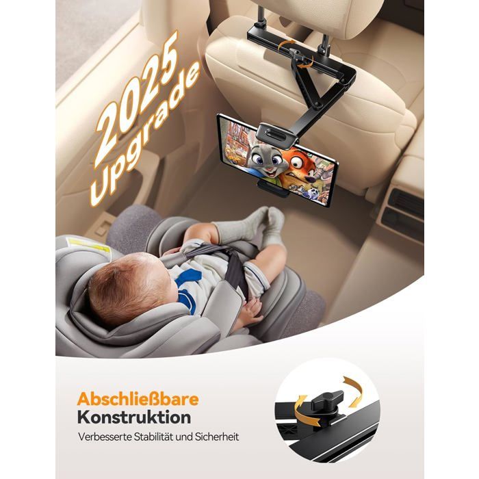 Support Auto pour Tablettes JOYROOM Structure Triangulaire Stable Bras ...