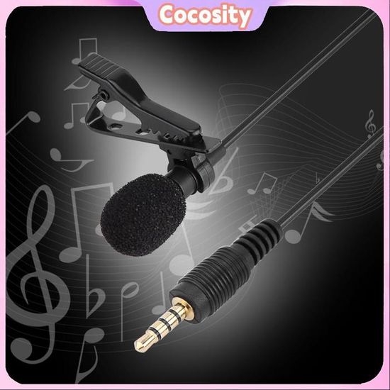 Cocosity Microphone Mini Micro-cravate à Pince Jack 3,5 Mm à ...