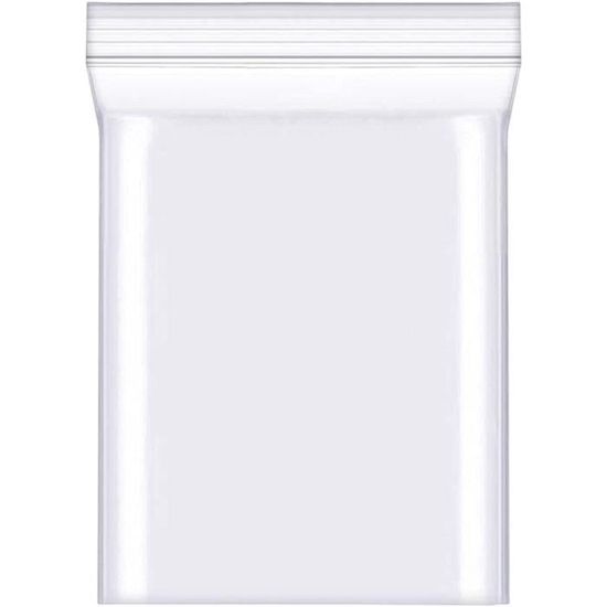 Lot de 100 sacs refermables en plastique transparent – 14 x 19.8 cm ...