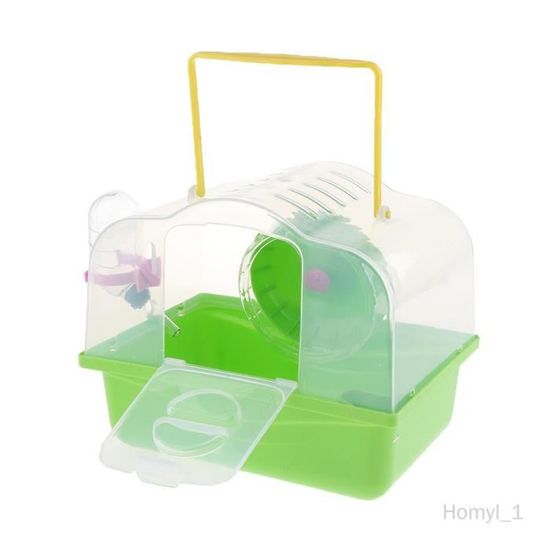 Cage pour animaux - Hamster House - Maison portable avec roue et ...