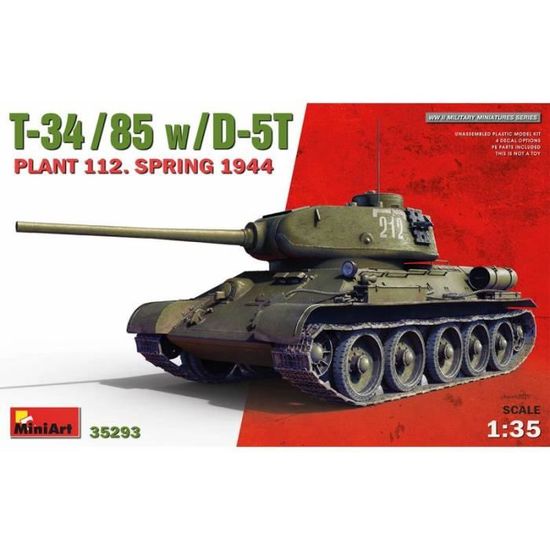 MiniArt - Maquette Char T-34/85 W/d-5t Plant 112. Spring 1944 Miniart ...