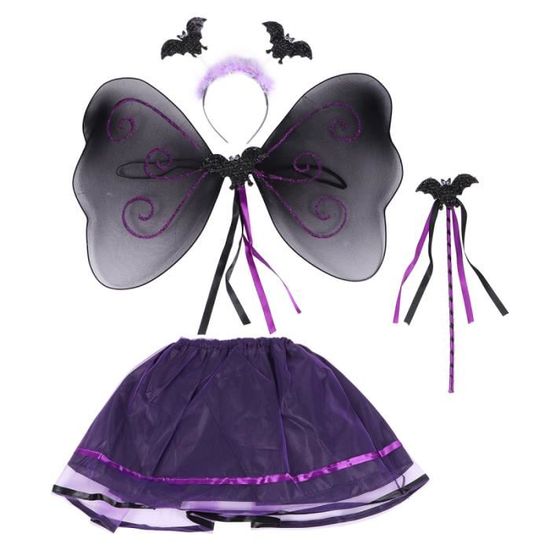 4 pcs Kid Performance Suit Wing Bat Décoratif Main Bâton Hoop Tutu Jupe ...