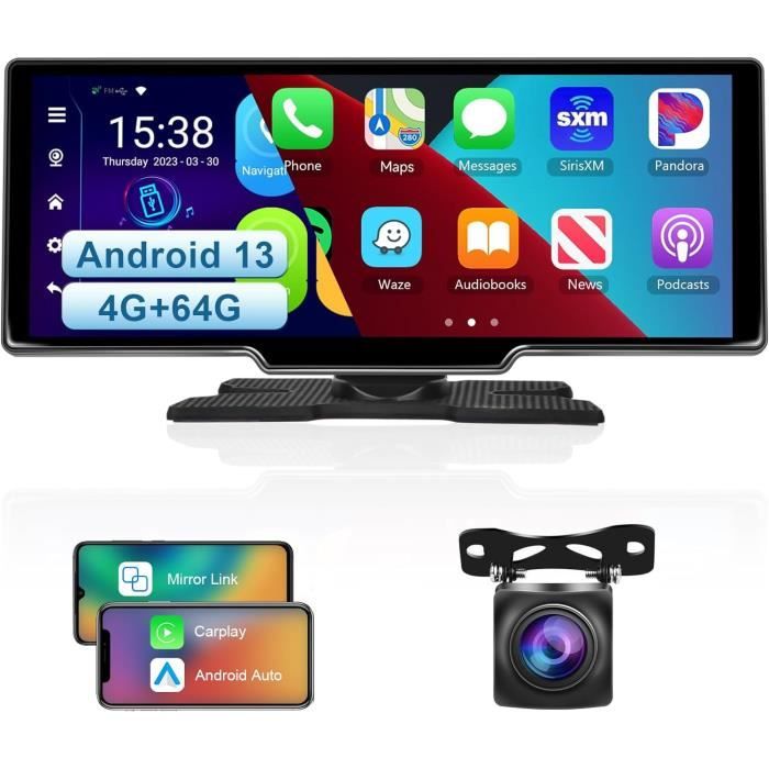 Android sans Fil Apple Carplay Android Auto, Écran Voiture Portable ...