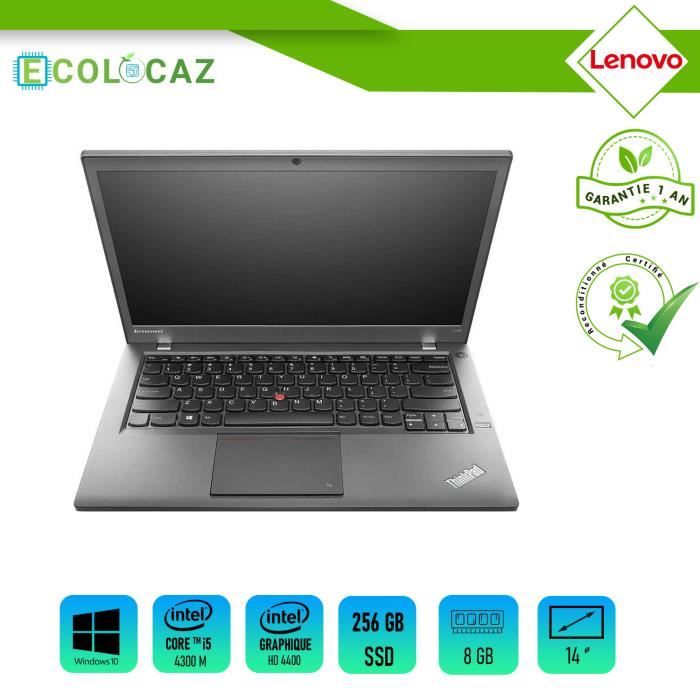 LENOVO ThinkPad T440s - Intel Core i5-4300U - 8GB RAM- 256 GB SSD ...